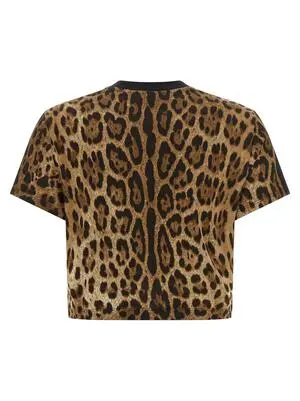 Dolce & Gabbana Leo Cropped T-shirt - Brown
