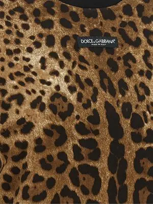 Dolce & Gabbana Leo Cropped T-shirt - Brown