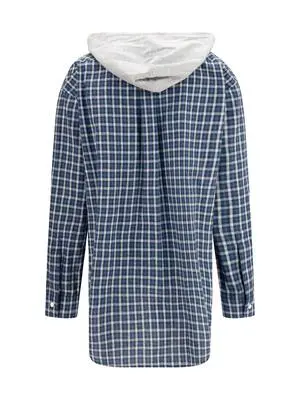Miu Miu Checked Hooded Shirt