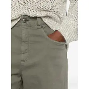 Brunello Cucinelli Denim Wide-leg Jeans - Green