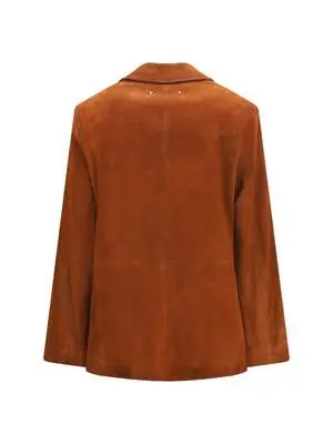 GOLDEN GOOSE Single-breasted Leather Jacket