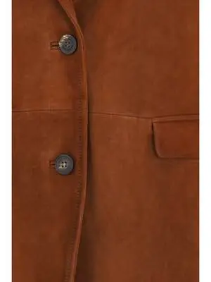 GOLDEN GOOSE Single-breasted Leather Jacket