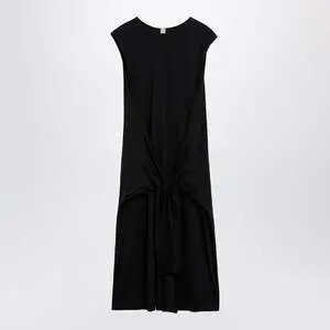 TOTEME Maxi Jersey Dress With Belt In Cotton - Black