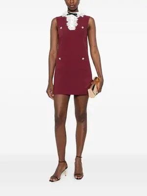 SELF-PORTRAIT Lace Collar Mini Dress