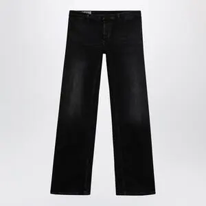 Gucci Stretch Denim Trousers With Washed Effect - Black