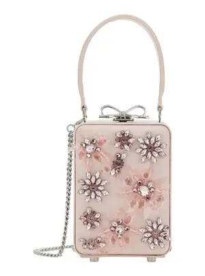 SELF-PORTRAIT Satin Flora Clutch - Multicolor