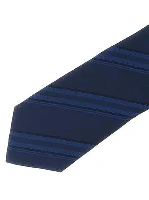Brunello Cucinelli Operated Stripe Tie - Blue