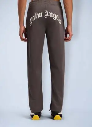 Palm Angels Curved Logo Track Pants - Gray
