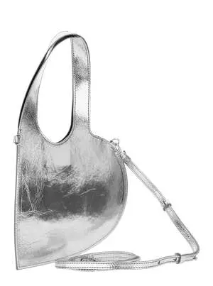 Coperni Heart' Heart-shaped Metallic Crossbody Bag With Logo Lettering On The Front And Cut-out On The Handle In Leather - Multicolor