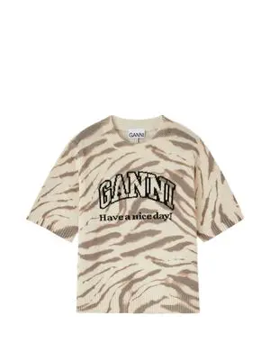 GANNI Wool T-shirt - Multicolor