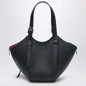 Loewe Dark Blue Layered Hammock Flip Leather Bag