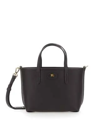 Burberry Brown Reversible Tote Bag With Ekd Patch On The Front And Adjustable And Removable Strap In Leather For - Multicolor