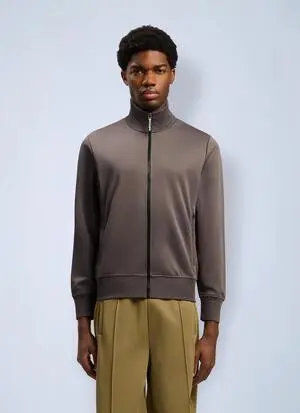 Palm Angels Back Curved Logo Track Jacket - Gray