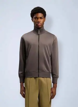 Palm Angels Back Curved Logo Track Jacket - Gray