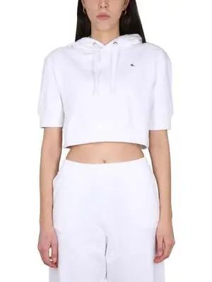Raf Simons Logo Embroidered Hoodie - White