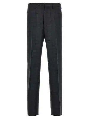 Prada Prada Men Check Pants Gray