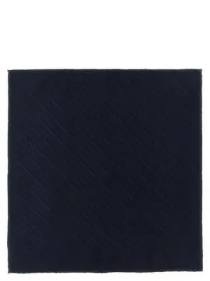 Brunello Cucinelli Silk Regimental Pocket Clutch - Blue