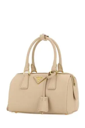 Prada Sand Leather Handbag - Brown