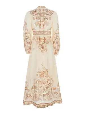 Zimmermann Indra Long Linen Dress - Multicolor