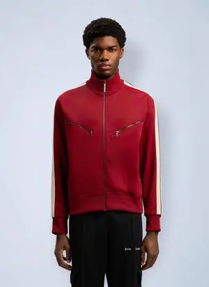 Palm Angels Curved Logo Zip-up Track Jacket