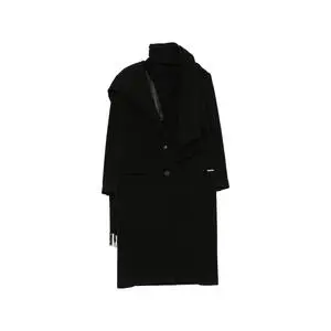 Attico Coats Single Breasted Coats - Black