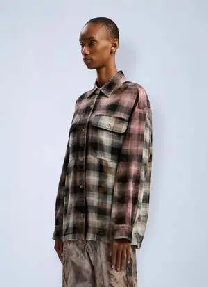Palm Angels Check Shirt - Black
