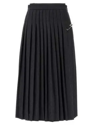 Prada Pleated Skirt - Gray