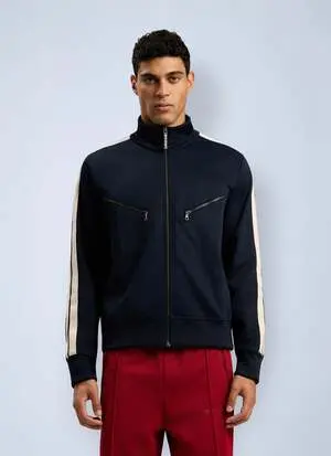 Palm Angels Curved Logo Zip-up Track Jacket - Multicolor