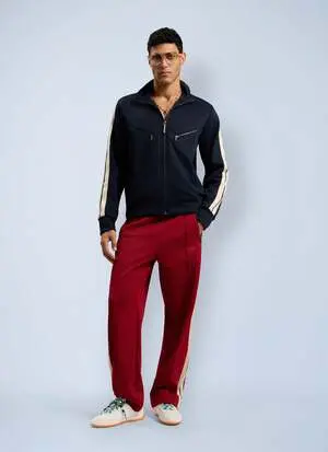 Palm Angels Curved Logo Zip-up Track Jacket