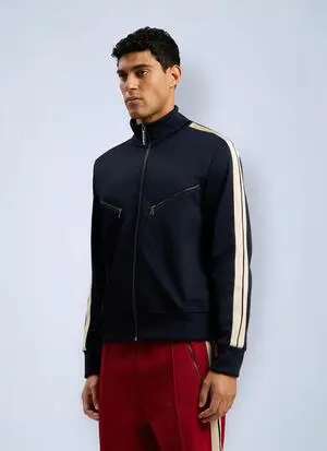 Palm Angels Curved Logo Zip-up Track Jacket