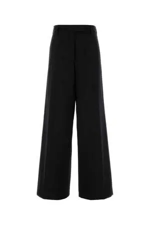 Dries Van Noten Wool Blend Penn Wide-leg Pant - Black