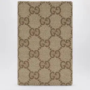 Gucci Essence Classic Card Holder In Sand Beige Gg Fabric - Cream