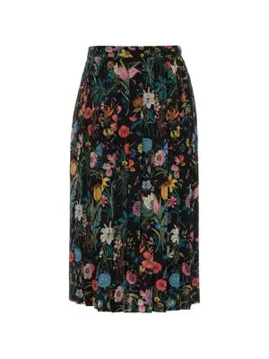 Gucci Printed Silk Midi Skirt - Multicolor