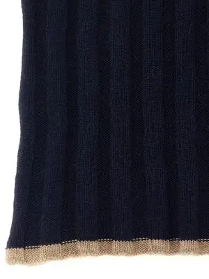 Brunello Cucinelli Ribbed Cashmere Knit Scarf
