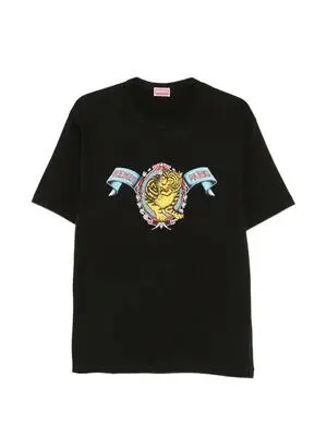 Kenzo Leaping Tiger Print T-shirt - Black