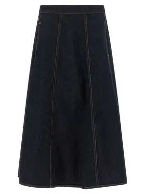 Alberta Ferretti Denim Skirt - Blue