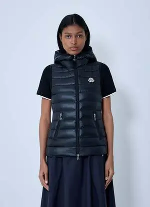 Moncler Glygos Short Down Vest - Black