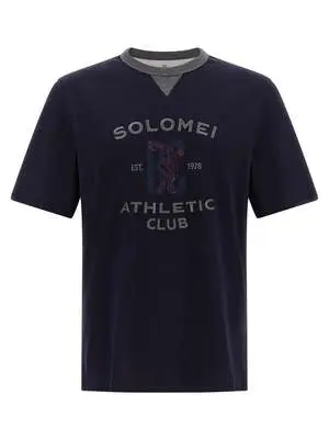 Brunello Cucinelli Solomei Athletic Club' T-shirt - Blue