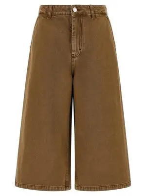 AMI Paris Denim Bermuda Shorts - Brown