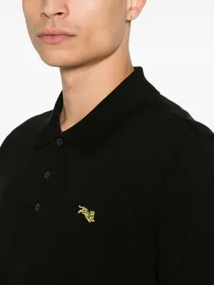 Kenzo Tiger-patch Polo Shirt - Black