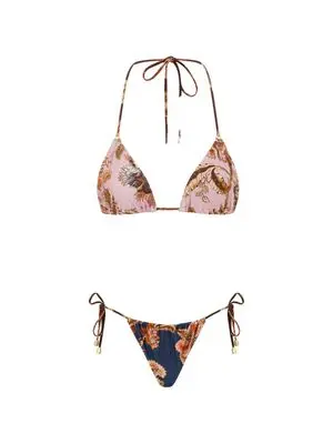 Zimmermann Aster Triangle Bikini Set - Multicolor