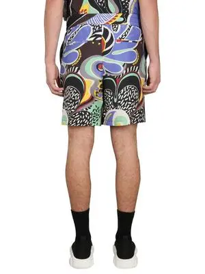 Moschino Psychedelic Print Bermuda Shorts - Multicolor