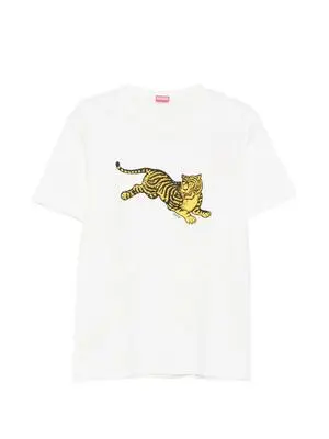 Kenzo Tiger-print T-shirt - White