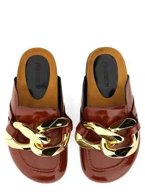 JW Anderson Glossy Mules - Brown