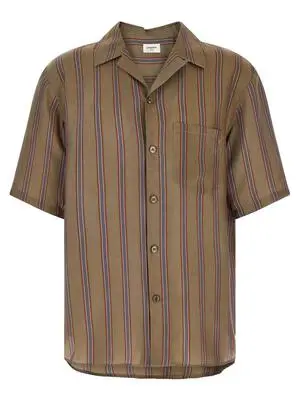 Saint Laurent Cassandre' Striped Shirt - Multicolor