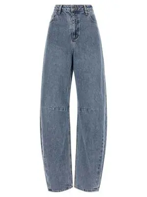 SELF-PORTRAIT Barrel Leg' Jeans - Blue