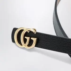 Gucci Reversible Gg Marmont Leather Belt - Black