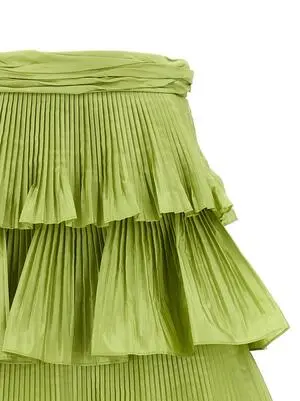 Valentino Garavani Silk Taffeta Mini Skirt - Green