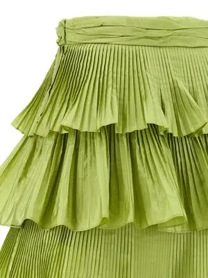 Valentino Garavani Silk Taffeta Mini Skirt - Green