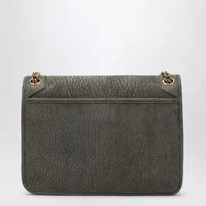 Saint Laurent Niki Crossbody Bag In Zinc Grey Lambskin Leather - Gray